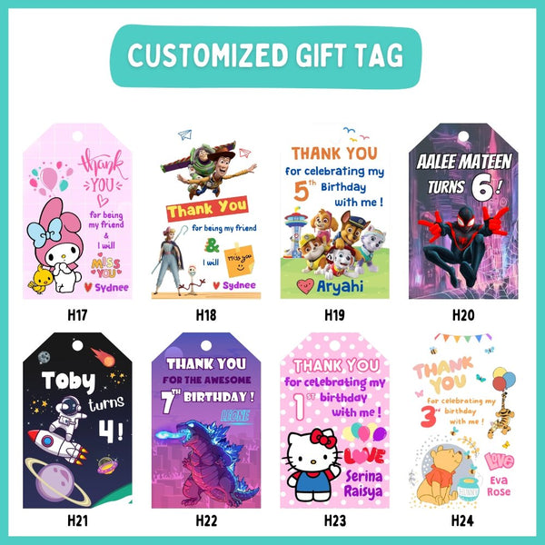Customised Gift Tag (Set of 10) - Bash Party Store